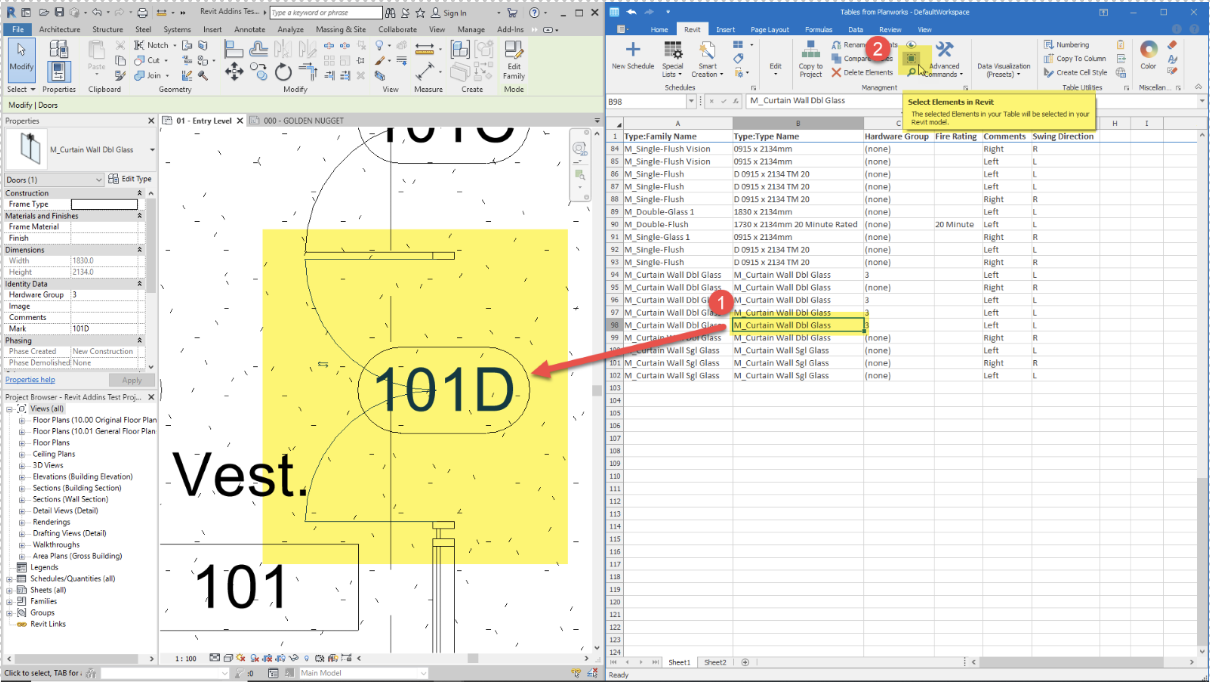Select elements in Revit – Planworks Support Center